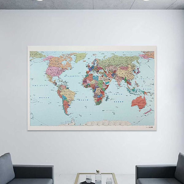 Peta Dinding Unik: Efek Timbul, Detail Maksimal